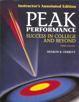 Instructor's annotated edition Peak performance: Success in college and ...