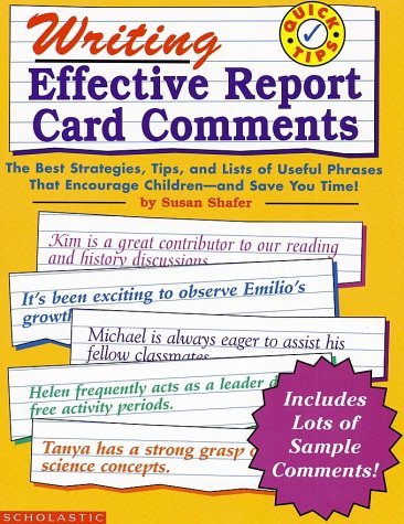 Writing Effective Report Card Comments by Scholastic Inc. | Goodreads