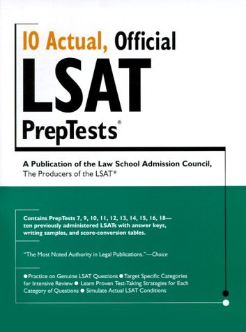 10 Actual, Official Lsat Preptests by Law School Admission | Goodreads
