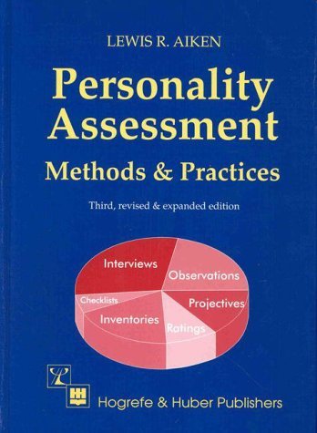 Personality Assessment Methods And Practices By Lewis R Aiken Goodreads