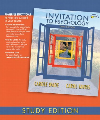 Invitation to Psychology: Study Edition by Carole Wade | Goodreads