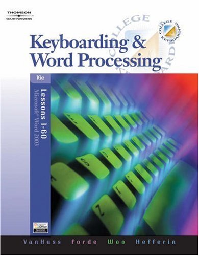 Keyboarding And Word Processing Lessons 1 60 With Data Cd Rom By Susie H Vanhuss Goodreads
