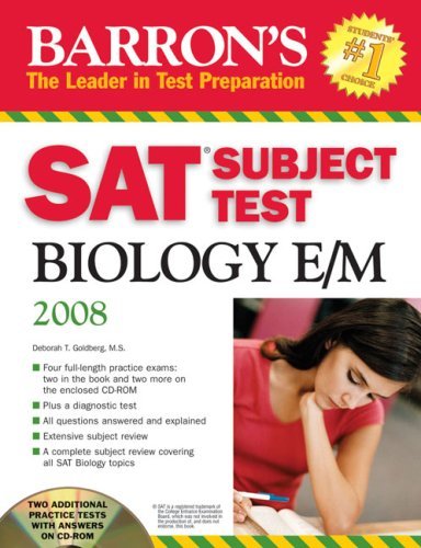Barron's SAT Subject Test Biology E/M with CD-ROM by Deborah T ...
