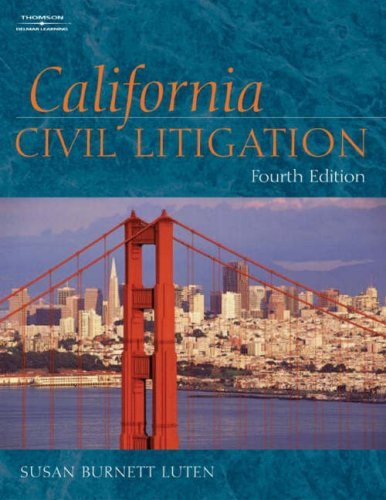 California Civil Litigation by Susan Burnett Luten | Goodreads