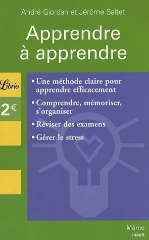 Apprendre à apprendre by Jérôme Saltet | Goodreads