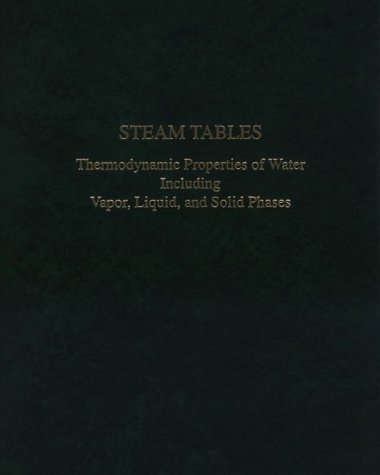 Steam Tables : Thermodynamic Properties of Water Including Vapor ...