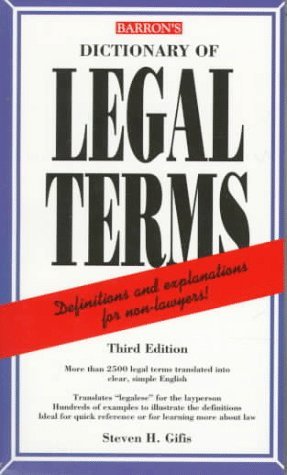 Dictionary of Legal terms by Steven H. Gifis | Goodreads