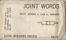 JOINT WORDS by John M. Bennett | Goodreads