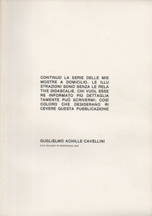 Continuo La Serie Delle Mie Mostre A Domicilio. by Guglielmo Achille ...