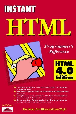 Instant HTML Programmer's Reference Html by Steven Wright | Goodreads
