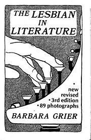The Lesbian in Literature: A Bibliography by Barbara Grier | Goodreads