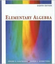 Elementary Algebra (with CD-ROM) - 8th Edition by Jerome E. Kaufmann ...