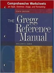 Comprehensive Worksheets to Accompany the Gregg Reference Manual by ...