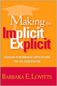 Making the Implicit Explicit by Barbara E. Lovitts | Goodreads