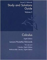 Calculus: Student Study And Solutions Guide Vol. 2 by Ron Larson ...