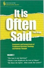 It Is Often Said (Volume 2) by Tim Hegg | Goodreads