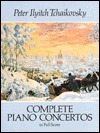 Complete Piano Concertos in Full Score by Pyotr Ilyich Tchaikovsky ...