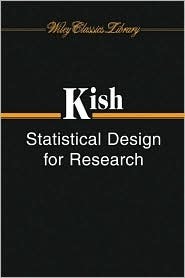 Statistical Design for Research by Leslie Kish | Goodreads