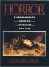 Horror - A Connoisseur's Guide To Literature And Film by Leonard Wolf ...