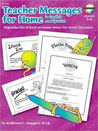 Teacher Messages for Home, English/Spanish, Grades 3 - 6 by Fearon ...