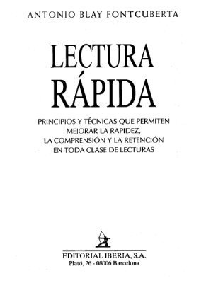 Lectura Rápida by Antonio Blay | Goodreads