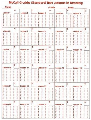 Mccall-Crabbs Student Answer Sheets by McCall-Crabbs | Goodreads