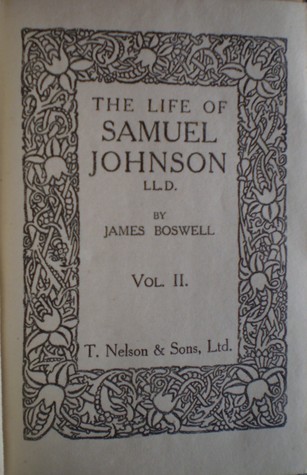 The Life of Samuel Johnson LL.D. Vol 2 by James Boswell | Goodreads