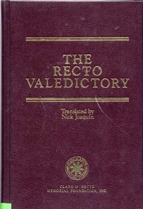 The Recto Valedictory by Claro M. Recto | Goodreads