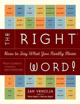 The Right Word!: How to Say What You Really Mean by Jan Venolia | Goodreads