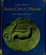 The First Book of Ancient Crete & Mycenae by Charles Alexander Robinson ...