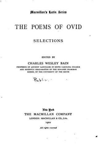 The Poems of Ovid: Selections by Ovid | Goodreads
