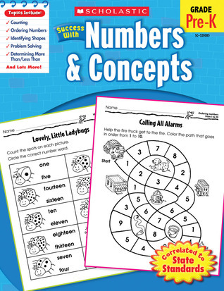 Scholastic Success with Numbers & Concepts: Grade Pre-K by Scholastic ...