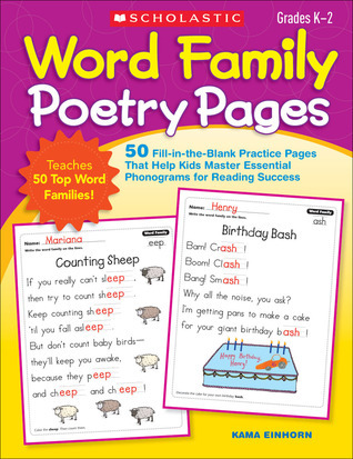 Word Family Poetry Pages: 50 Fill-in-the-Blank Practice Pages That Help ...