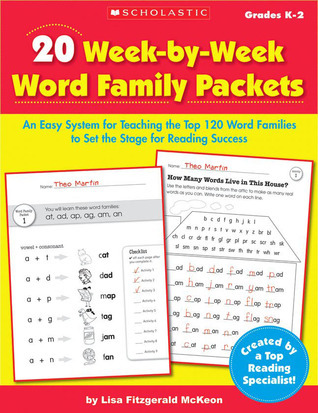 20 Week By Week Word Family Packets by Scholastic Inc. | Goodreads