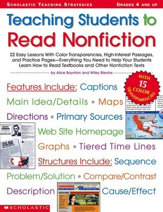 Teaching Students to Read Nonfiction: Grades 4 and Up: 22 Easy Lessons With Color Transparencies ...