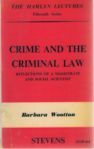 Crime and the Criminal Law by Barbara Wootton | Goodreads