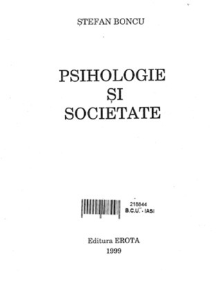 Psihologie si Societate by Stefan Boncu | Goodreads