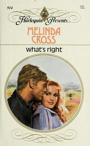What's Right by Melinda Cross | Goodreads