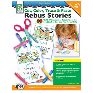 Cut, Color, Trace & Paste Rebus Stories, Grades K - 2 by Sherrill B ...