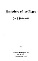 Vampires of the Slavs by Jan Louis Perkowski | Goodreads