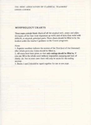 Reading Greek: Morphology Charts by Joint Association of Classical ...
