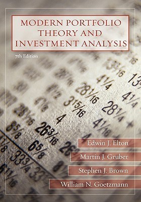 Modern Portfolio Theory and Investment Analysis by Edwin J. Elton ...