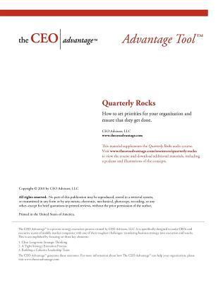 Quarterly Rocks: How to set priorities for your organization and ensure ...