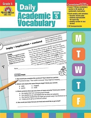 Evan-Moor Daily Academic Vocabulary, Grade 5 Teacher Edition by Evan ...