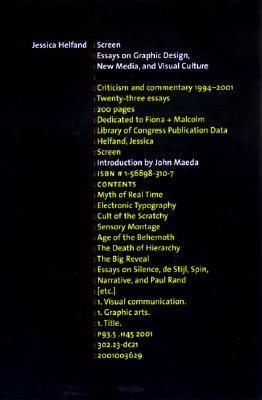 Screen: Essays on Graphic Design, New Media, and Visual Culture by ...