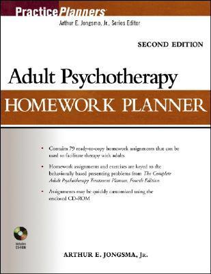 Adult Psychotherapy Homework Planner by Arthur E. Jongsma Jr. | Goodreads