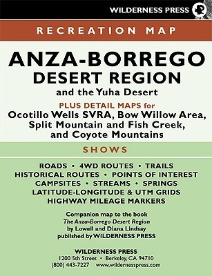 MAP Anza-Borrego Desert Region (Wilderness Maps) by Diana Lindsay ...