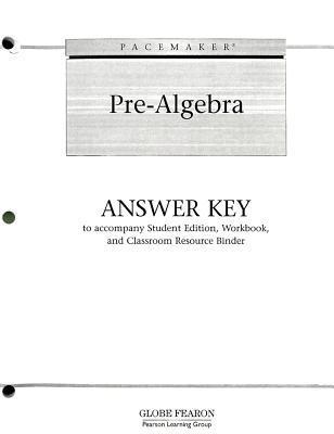 Pacemaker Pre-Algebra Answer Key by Fearon Globe Fearon | Goodreads