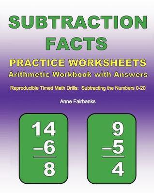 Subtraction Facts Practice Worksheets Arithmetic Workbook with Answers ...