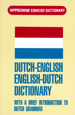 Dutch-English/English-Dutch Concise Dictionary by Mladen Davidovic ...